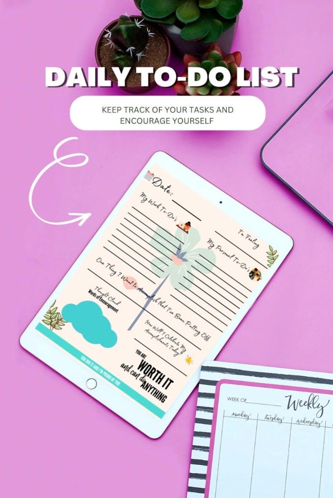 Mind Reboot Journal: Daily Productivity & Self-care Planner (digital ...