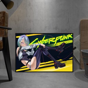 Cyberpunk Edgerunner Poster, Anime Wall Art, Wall Decor, Rolled Canvas ...