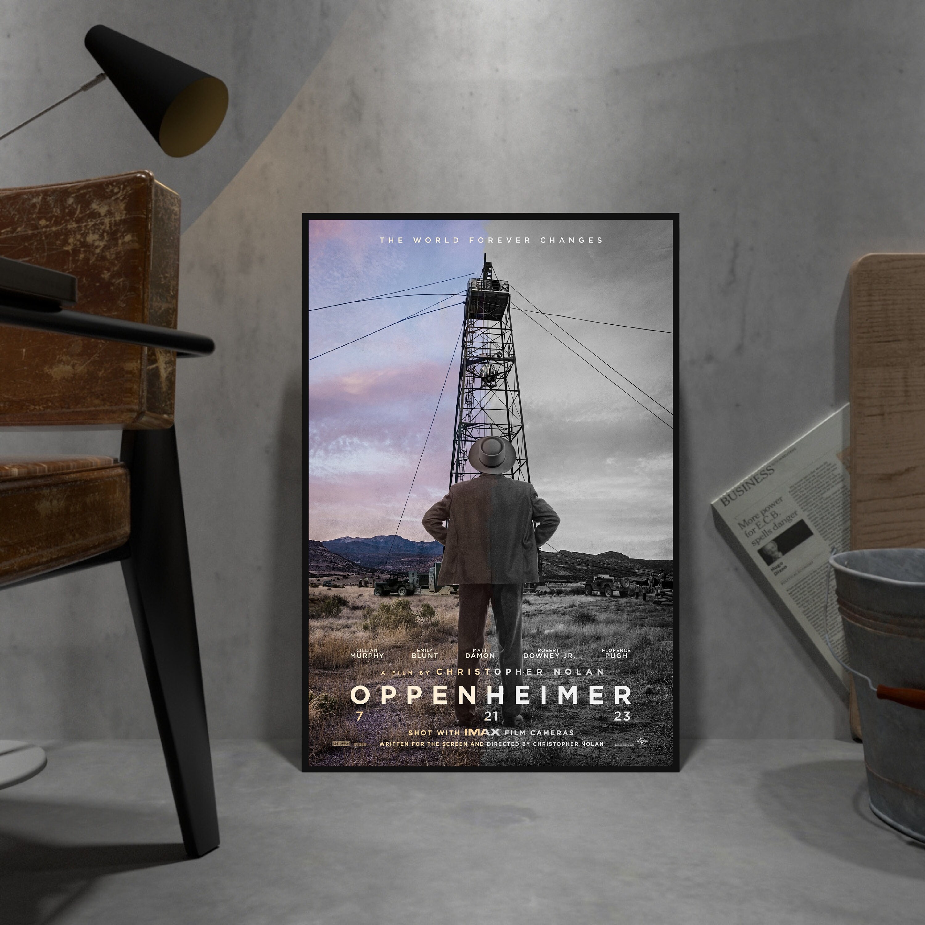 Oppenheimer Poster Cillian Murphy Wall Art Christopher Nolan - Etsy