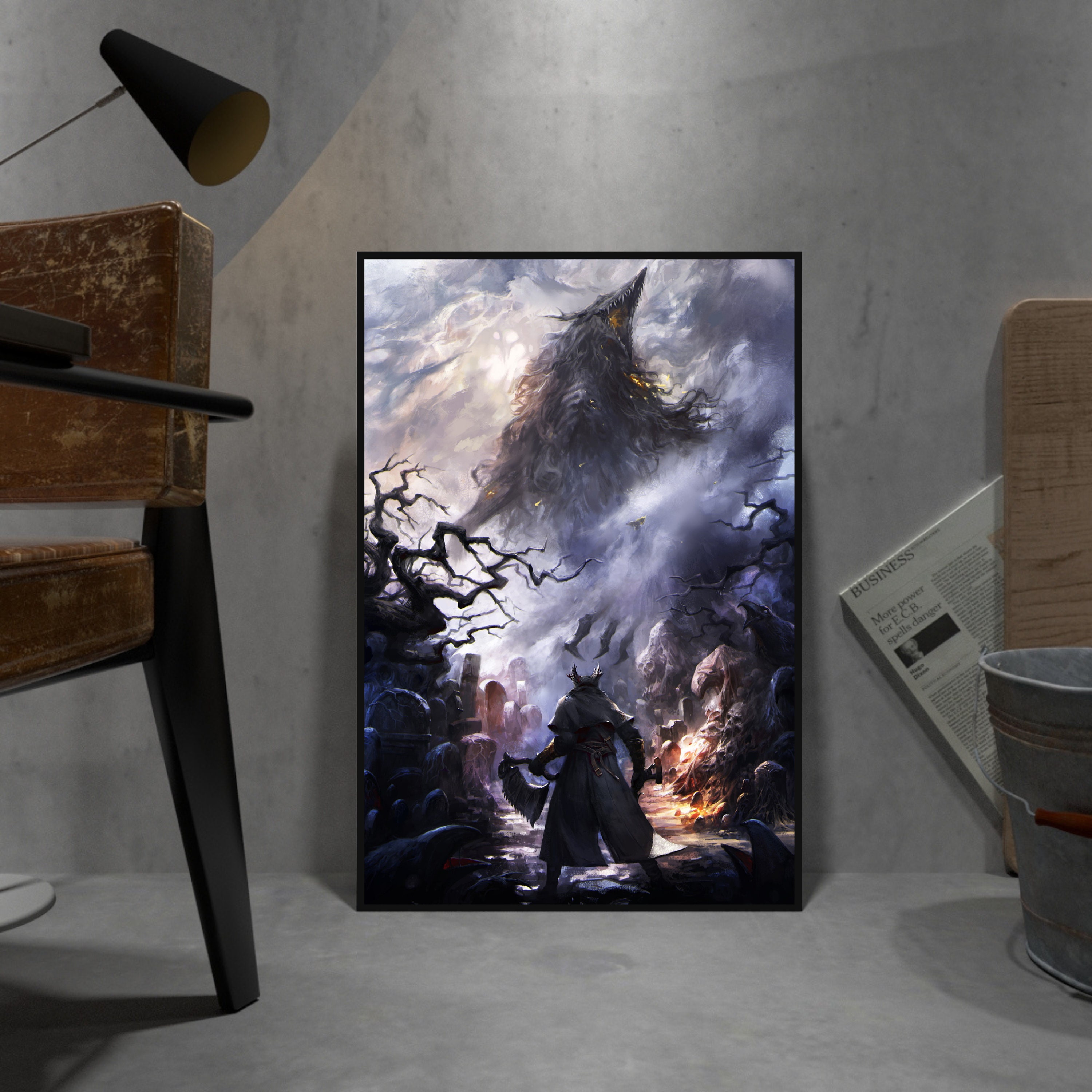 Bloodborne Game Poster, Video Game Wall Art, Wall Decor, Rolled Canvas ...