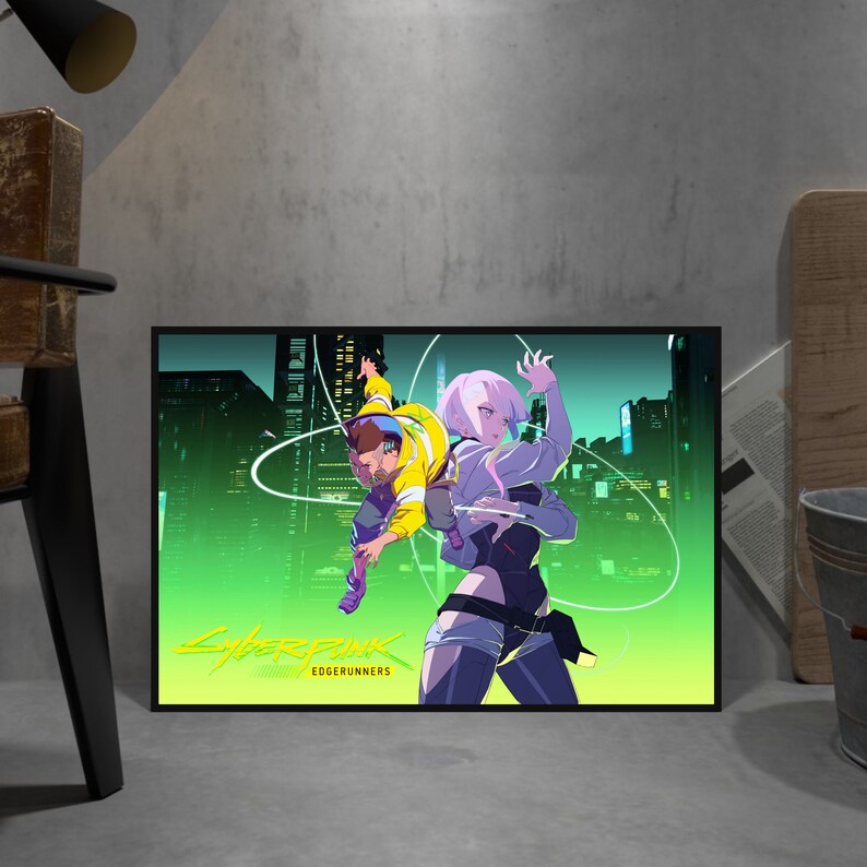 Cyberpunk Edgerunner Poster, Anime Wall Art, Wall Decor, Rolled Canvas ...