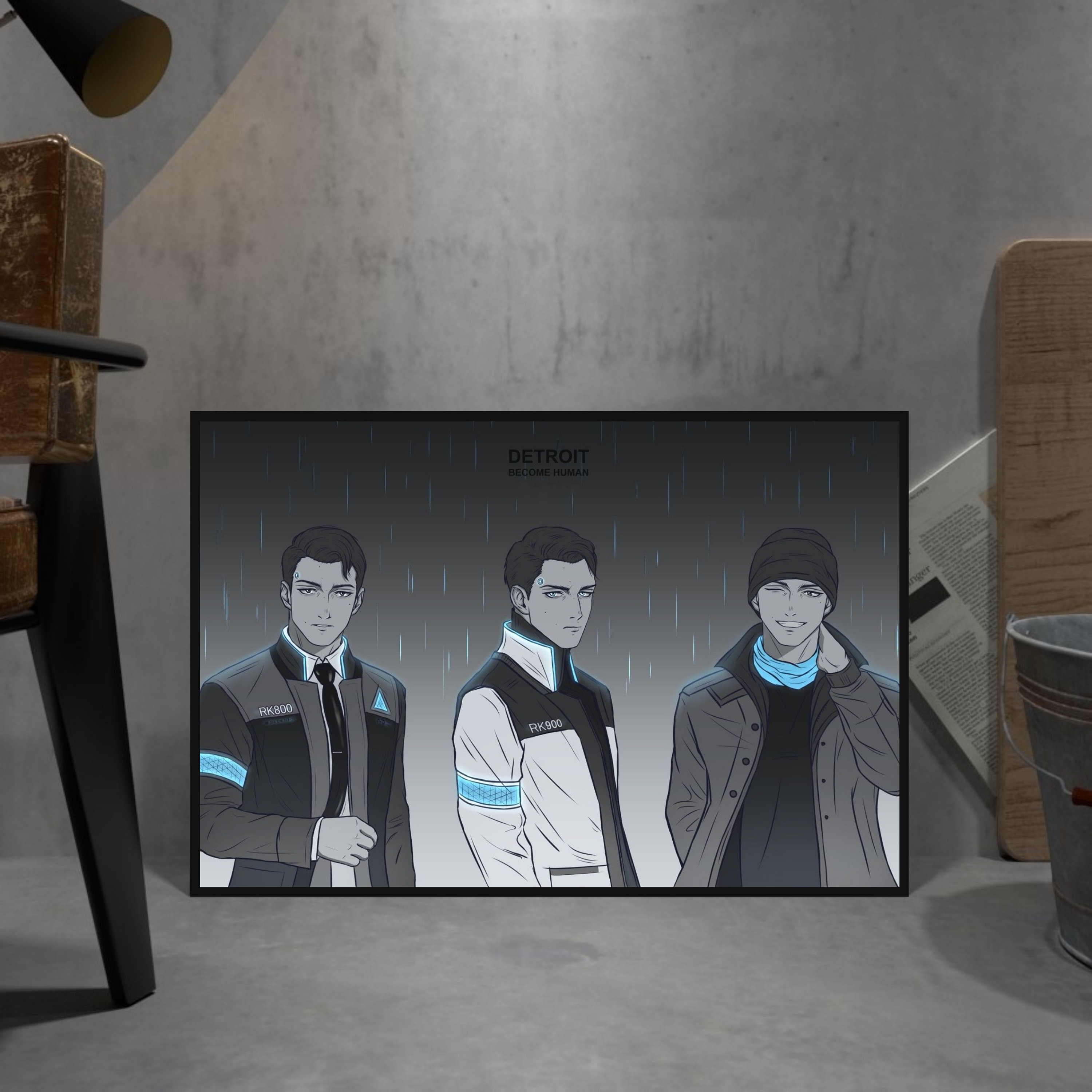 Detroit Become Human Poster, Connor Wall Art, Game Poster Gift, Wall ...