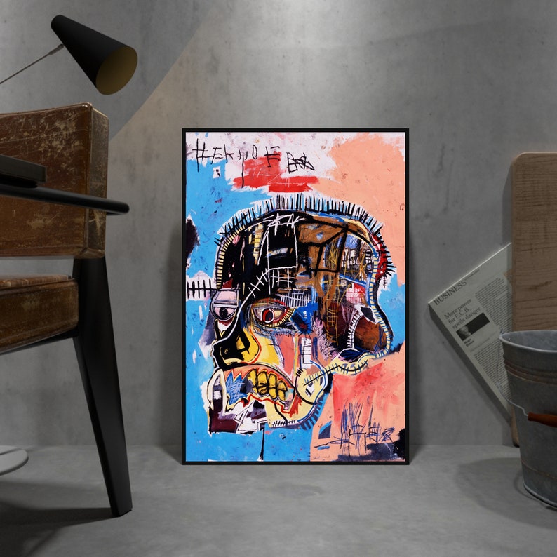 Jean Michel Basquiat Graffiti Poster, Notary Street Wall Art, Wall Decor, Rolled Canvas Print ...