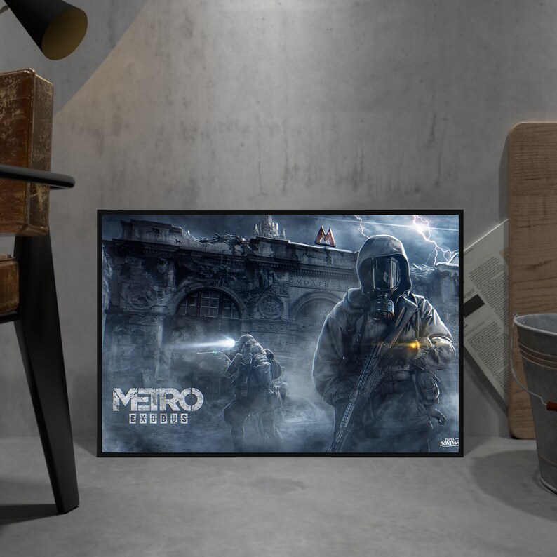 Metro Poster, Exodus Wall Art, Wall Decor, Rolled Canvas Print, Game ...