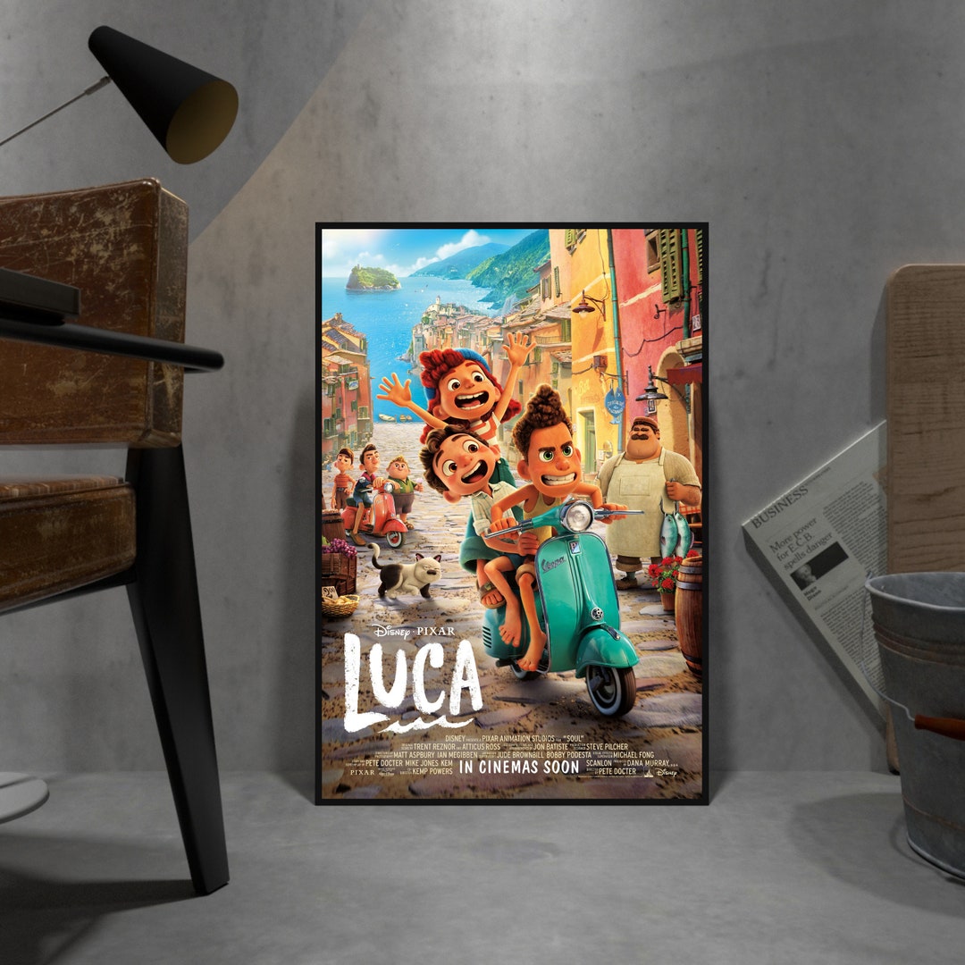 Luca Poster, Anime Wall Art, Wall Decor, Rolled Canvas Print, Movie ...