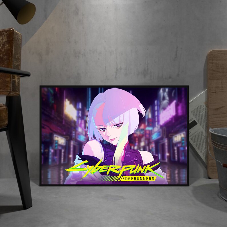 Cyberpunk Edgerunner Poster, Anime Wall Art, Wall Decor, Rolled Canvas ...