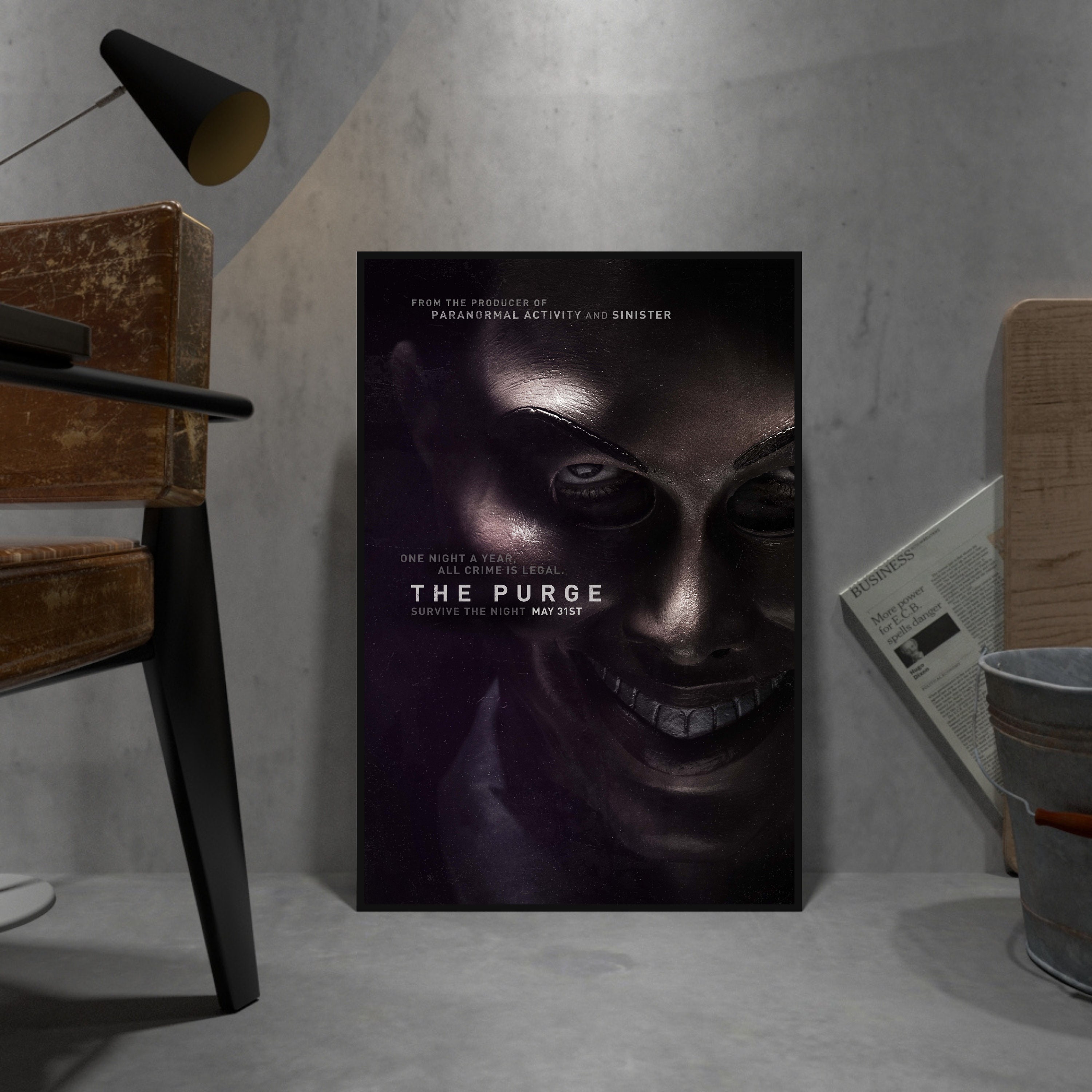 The Purge Poster, Anarchy Wall Art, Wall Decor, Rolled Canvas Print ...