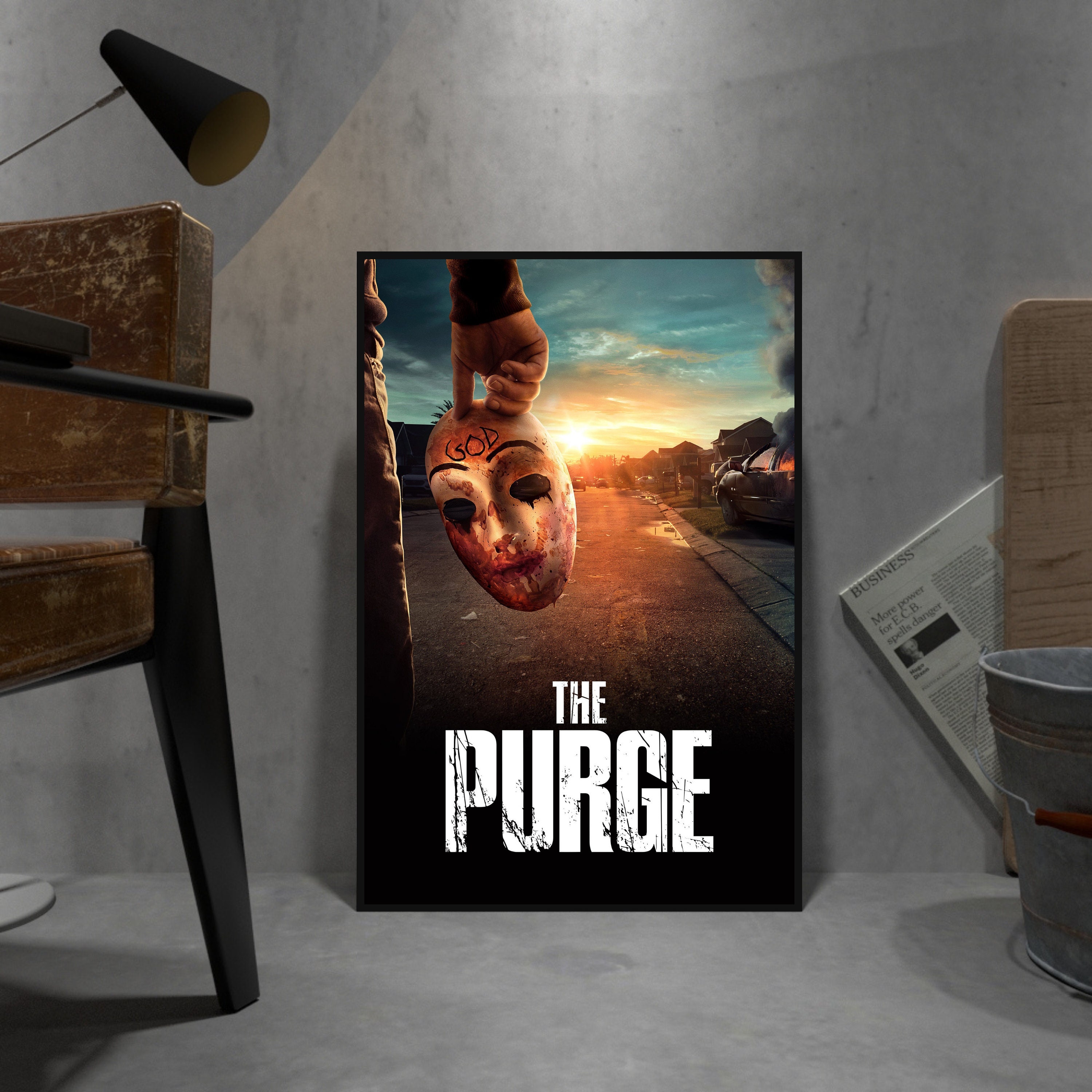 The Purge Poster, Anarchy Wall Art, Wall Decor, Rolled Canvas Print ...