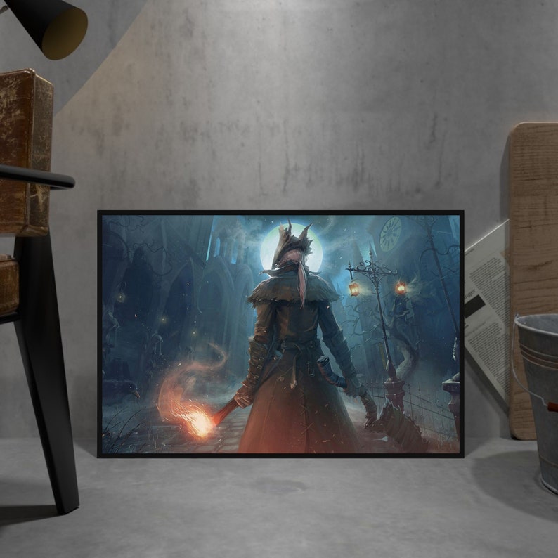 Bloodborne Game Poster, Video Game Wall Art, Wall Decor, Rolled Canvas ...