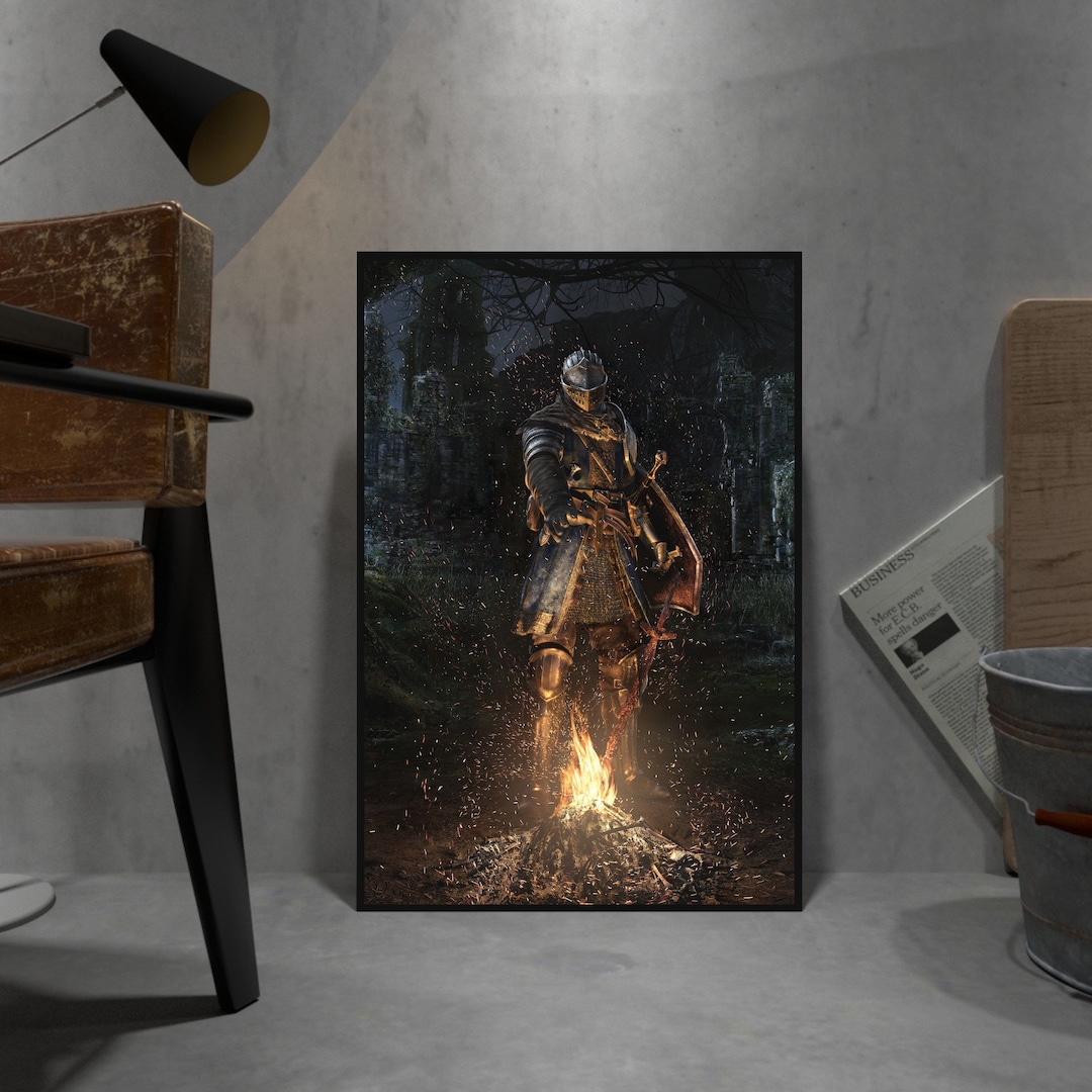 Dark Souls Poster, Wall Art, Wall Decor, Rolled Canvas Print, Game ...