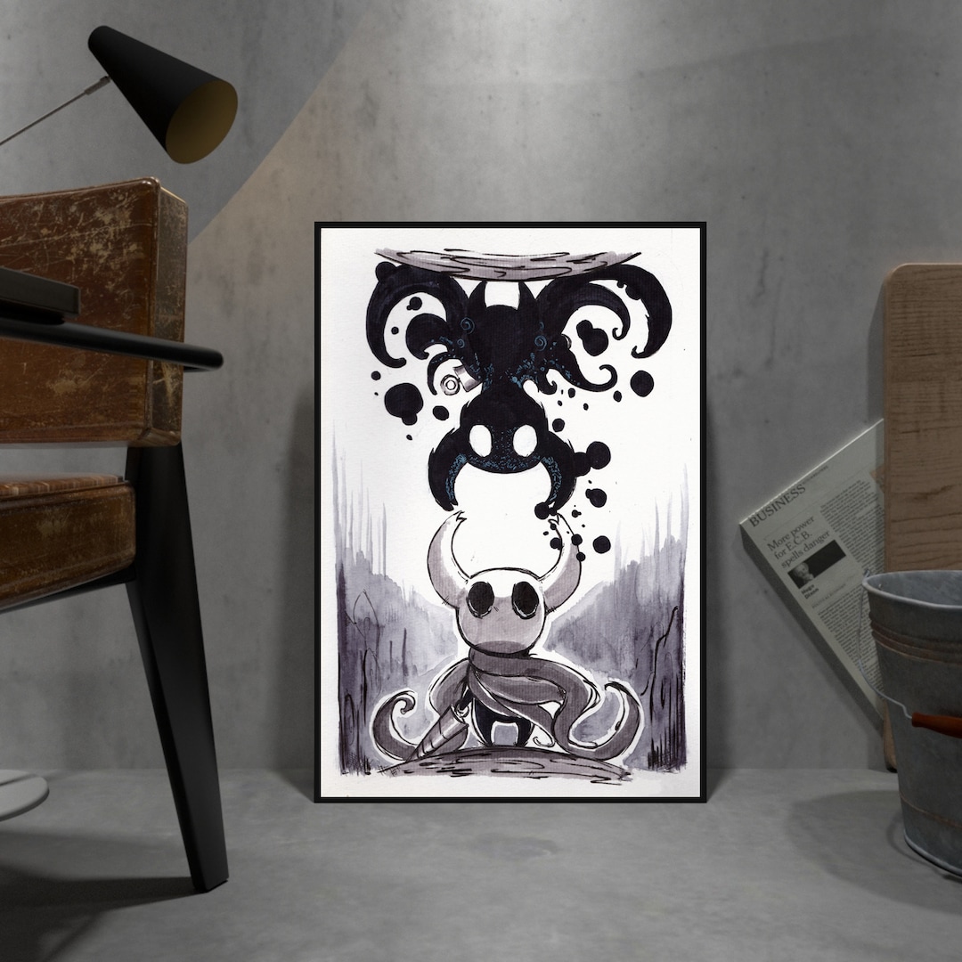 Hollow Knight Poster, Hallownest Wall Art, Hornet Wall Decor, Rolled ...