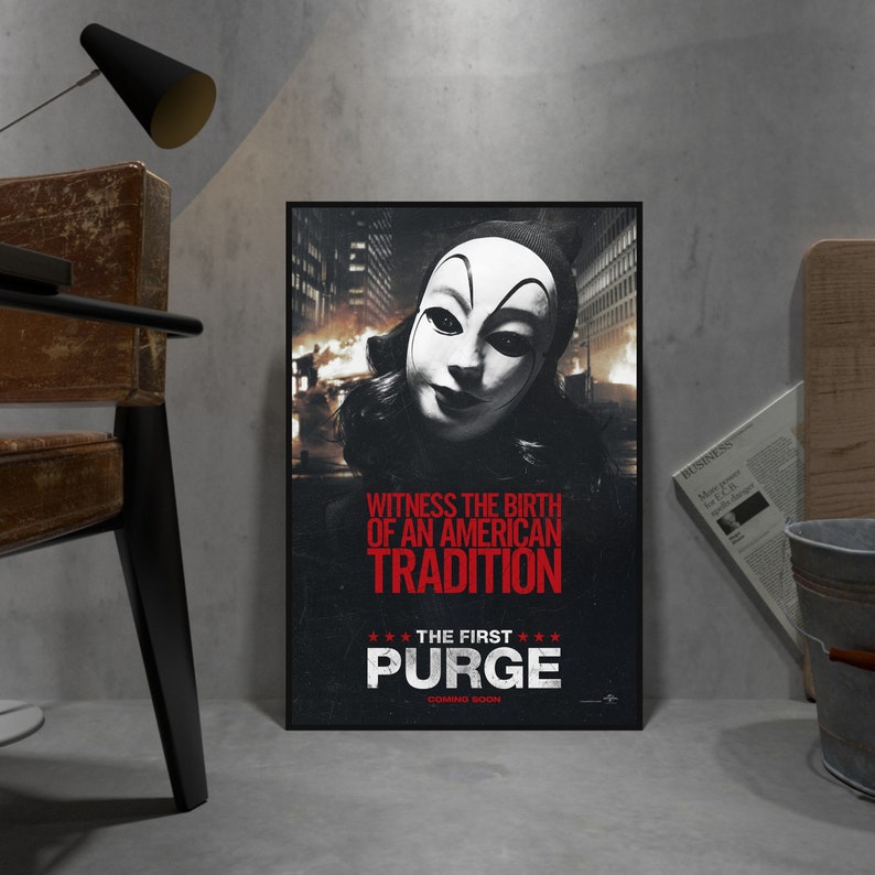 The Purge Poster, Anarchy Wall Art, Wall Decor, Rolled Canvas Print ...