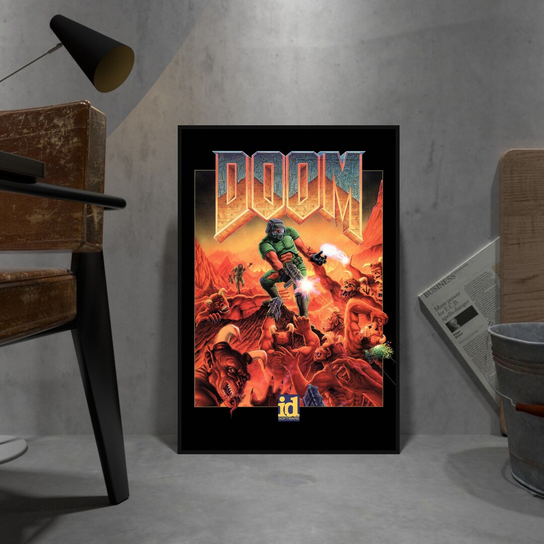 Doom Poster, Eternal Wall Art, Game Poster Gift, Wall Decor, Canvas ...