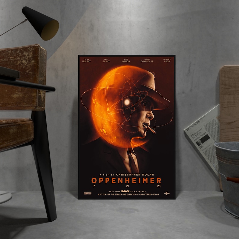 Oppenheimer Poster Cillian Murphy Wall Art Christopher Nolan - Etsy