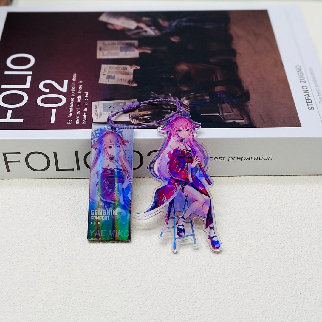 Genshin Impact Acrylic Keychain YAE MIKO Keychain Genshin - Etsy