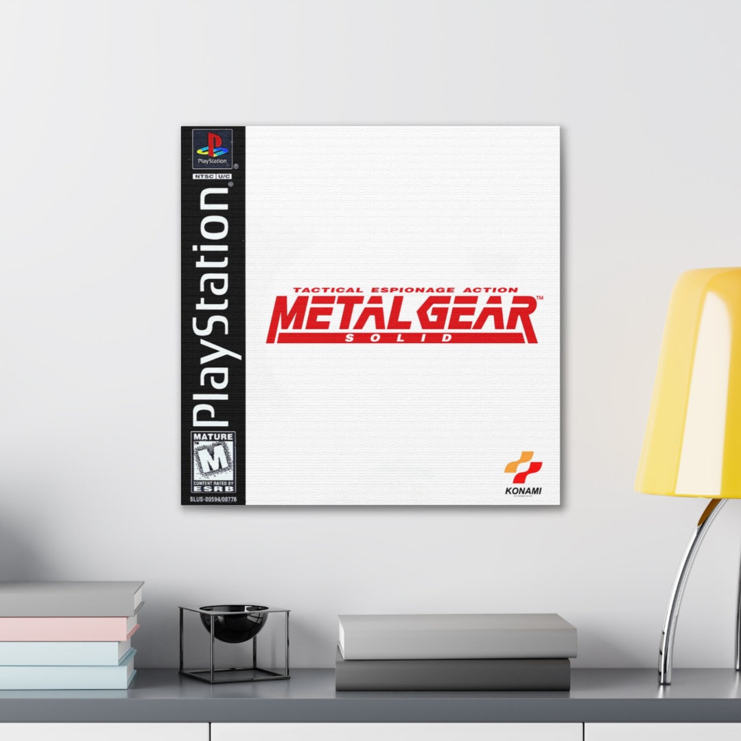 Metal Gear Solid Playstation 1 Cover Art Canvas Wall Mount 20x20 in ...