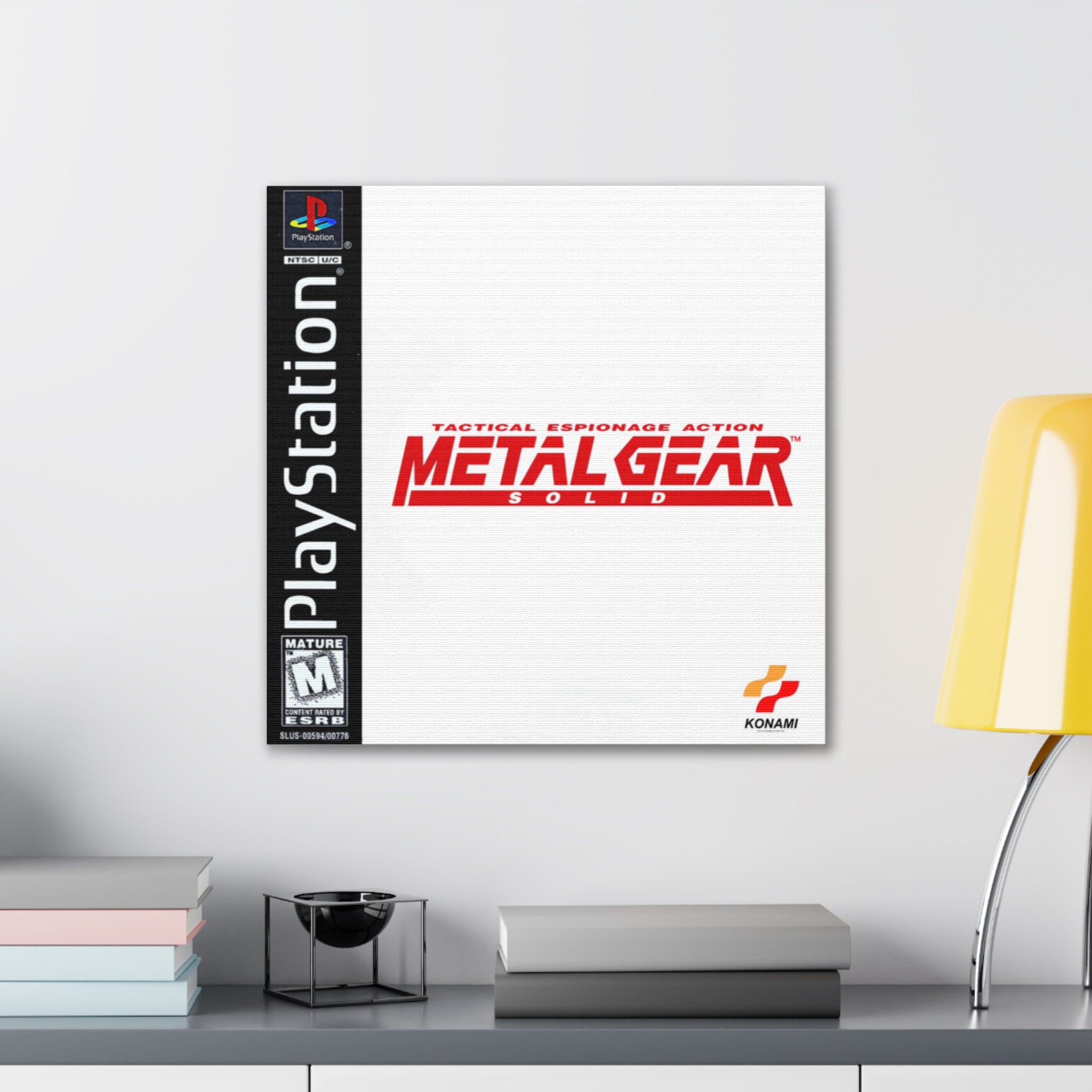 Metal Gear Solid Playstation 1 Cover Art Canvas Wall Mount 20x20 in ...