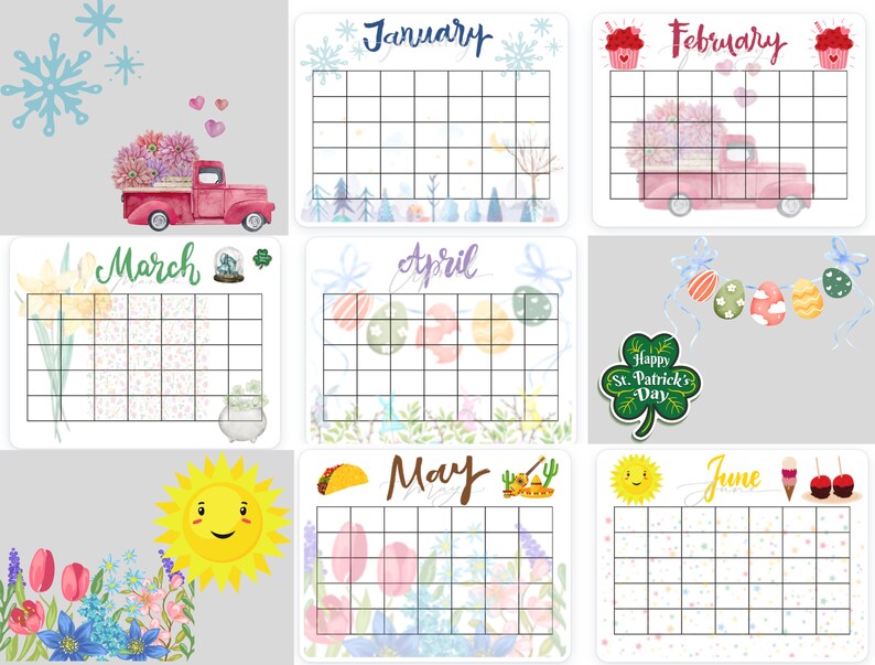 Editable Monthly Planner Printable - Etsy