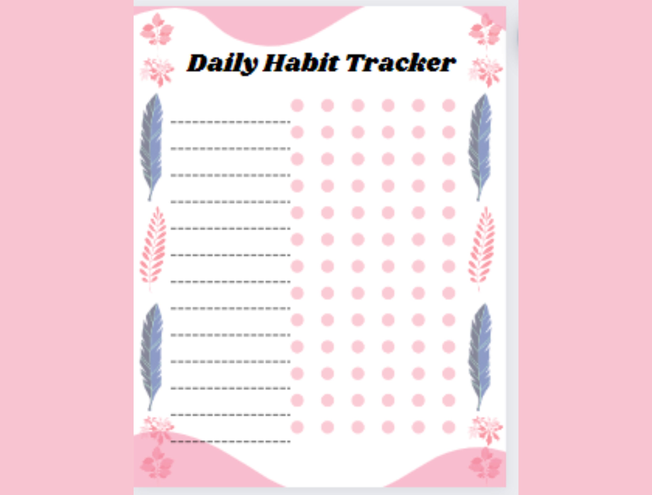 Daily Goals Tracker Printable - Etsy