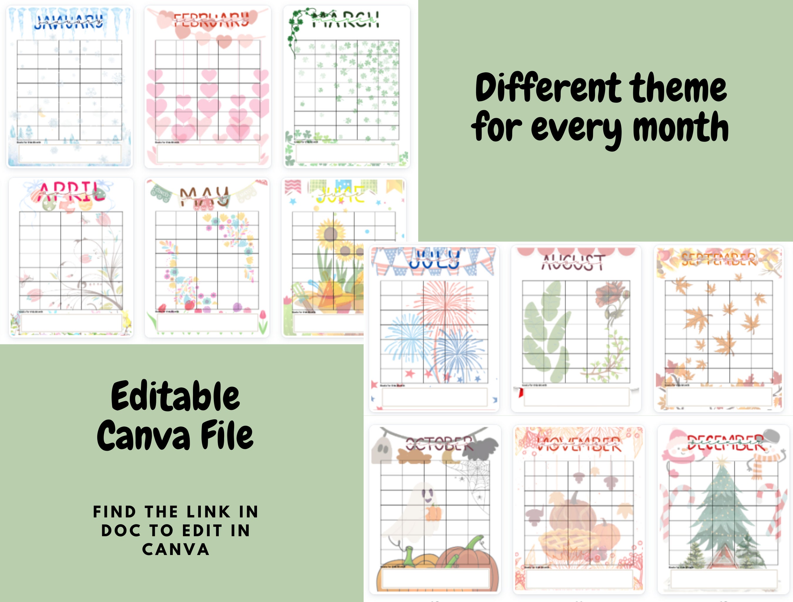 Editable Yearly Planner Printable and Digital - Etsy Australia