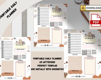 Aesthetic Daily Planner, Printable Daily Planner, Cute Planner - Etsy