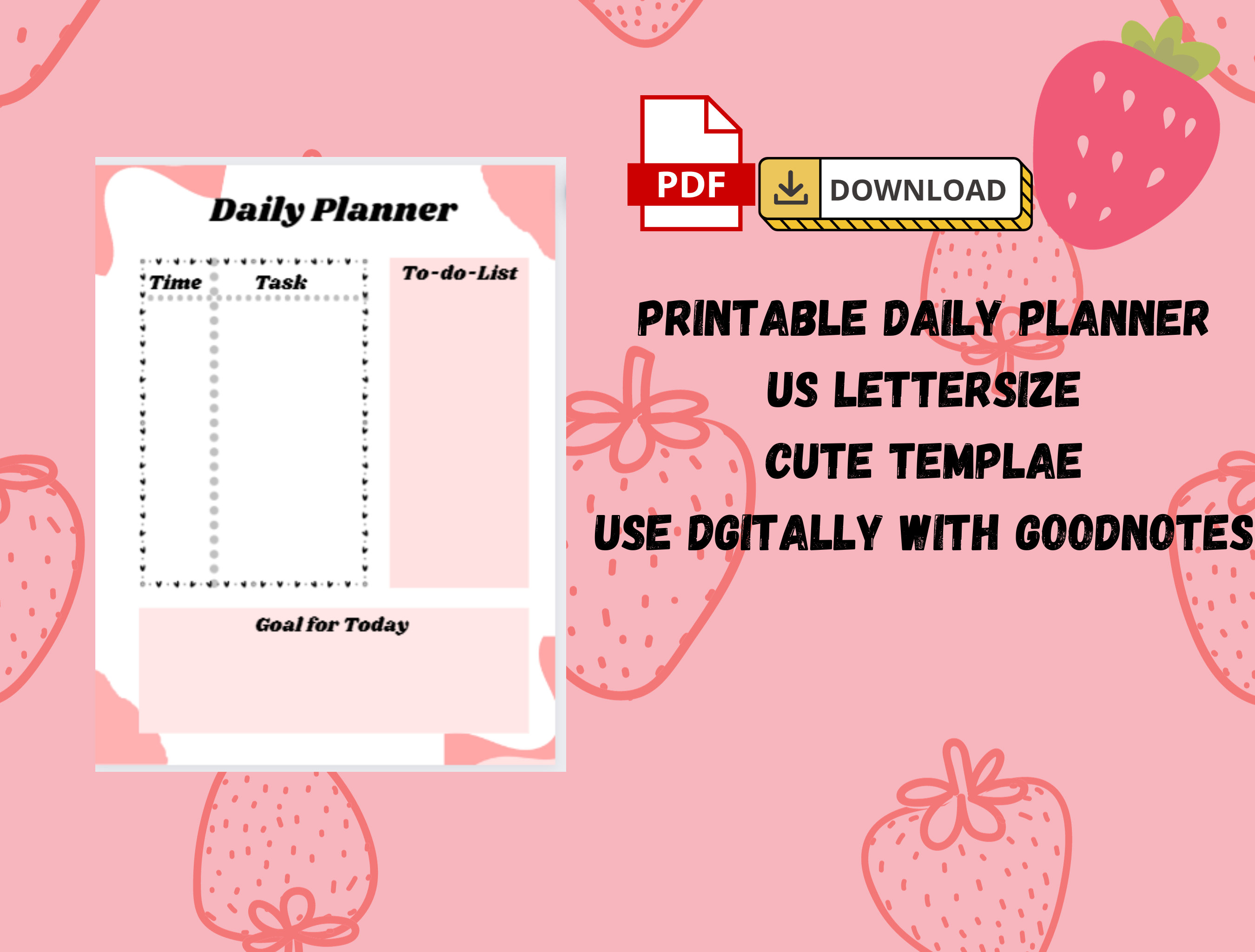 Perfect Printable Daily Planner - Etsy