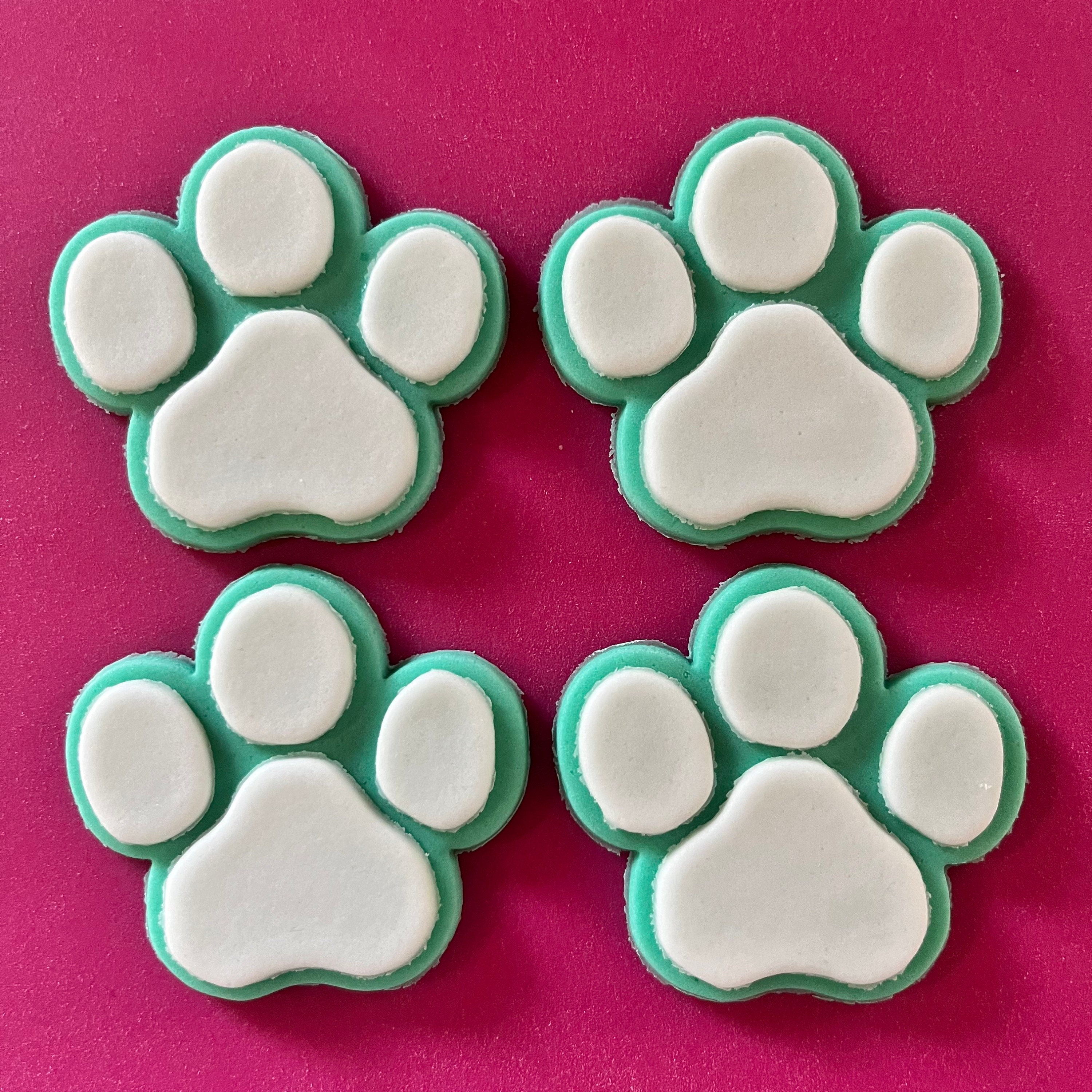 Edible Paw Prints - Icing Fondant Cake Toppers - Children's Birthday ...