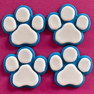 Edible Paw Prints - Icing Fondant Cake Toppers - Children's Birthday ...