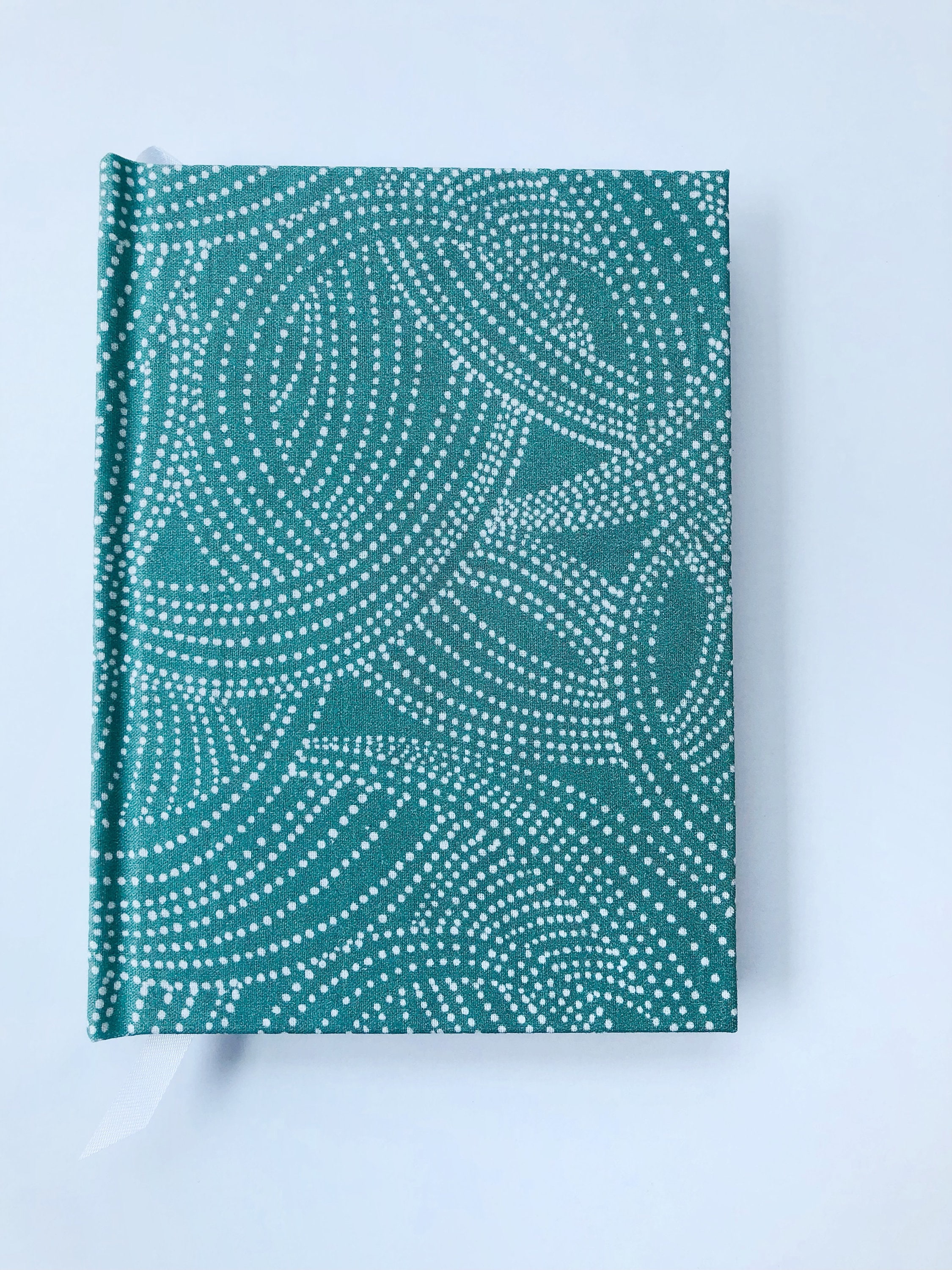 Dot Grid Journal Teal and White Bullet Journal Planner Handmade ...