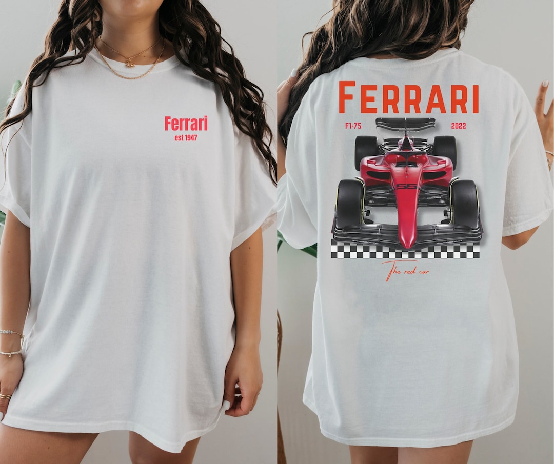 T-shirt unisexe confortable Ferrari T-shirt Formule 1 F1 - Etsy France