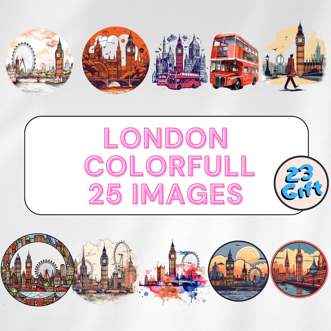 London Watercolor Clipart, London Scrapbooking Png, London Travel ...