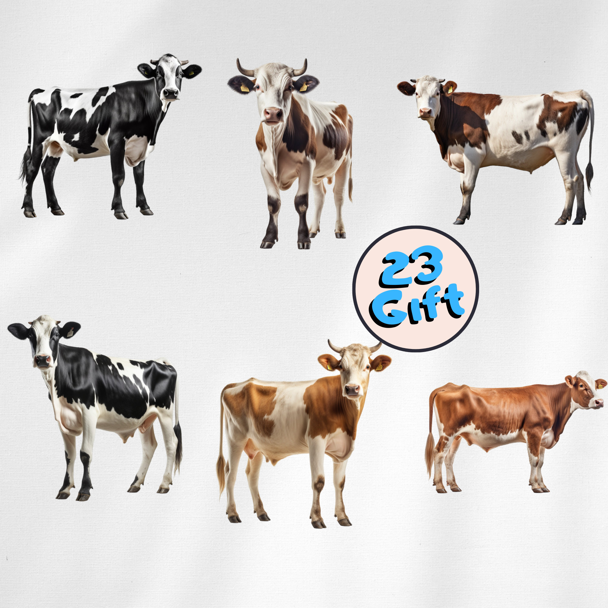 Cow Realistic Clipart Watercolor Cow Clip Art Animal PNG - Etsy