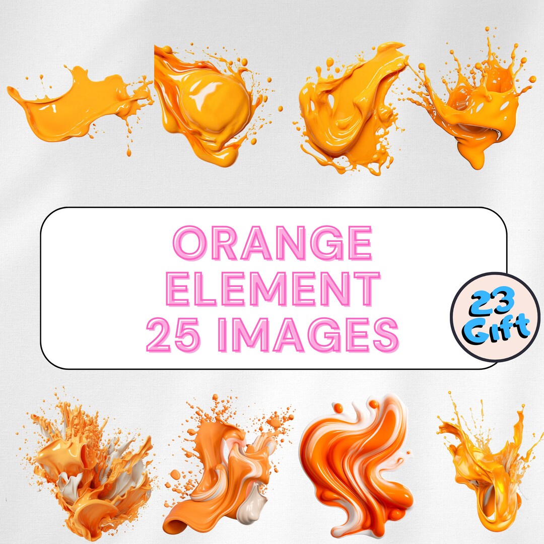 Orange Soft Watercolour Brushstrokes Clipart, Peach Watercolour Shapes ...
