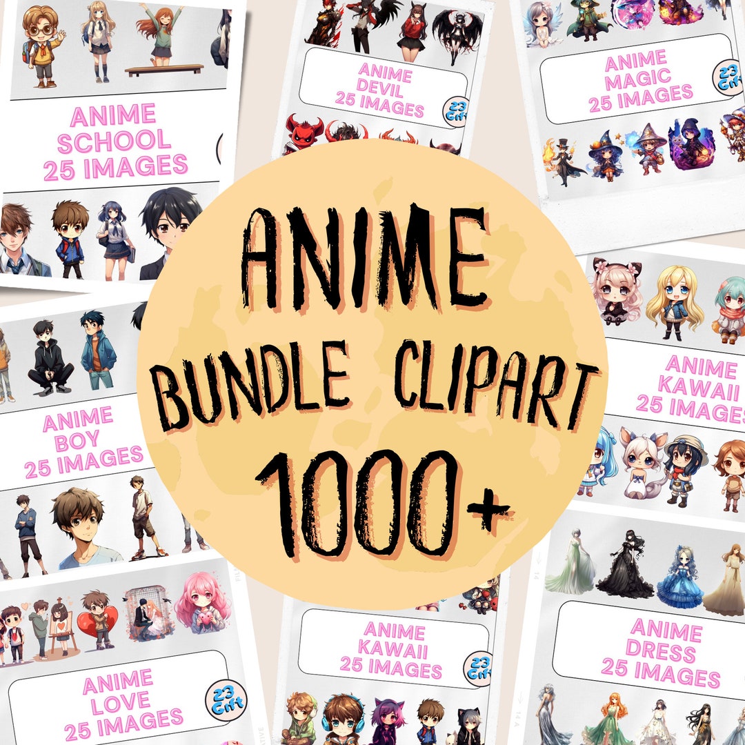 Watercolor Anime Bundle Clipart, Watercolor Clipart, Anime SVG, Bts Svg ...