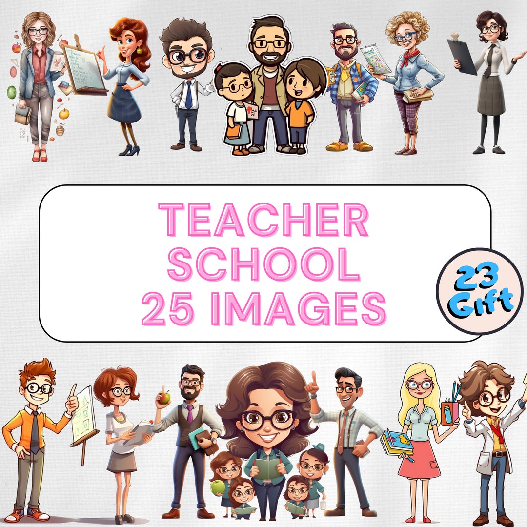 Teacher Clipart Cute Clipart Back to School School Clipart - Etsy