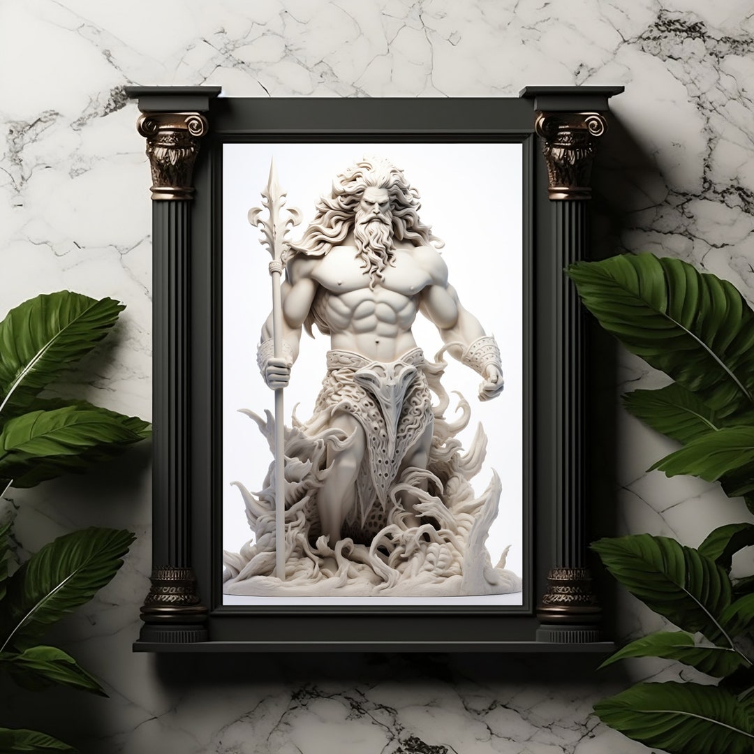 Poseidon Master of the Seas Greek God Olympian Gods 4 Mythology Clipart ...