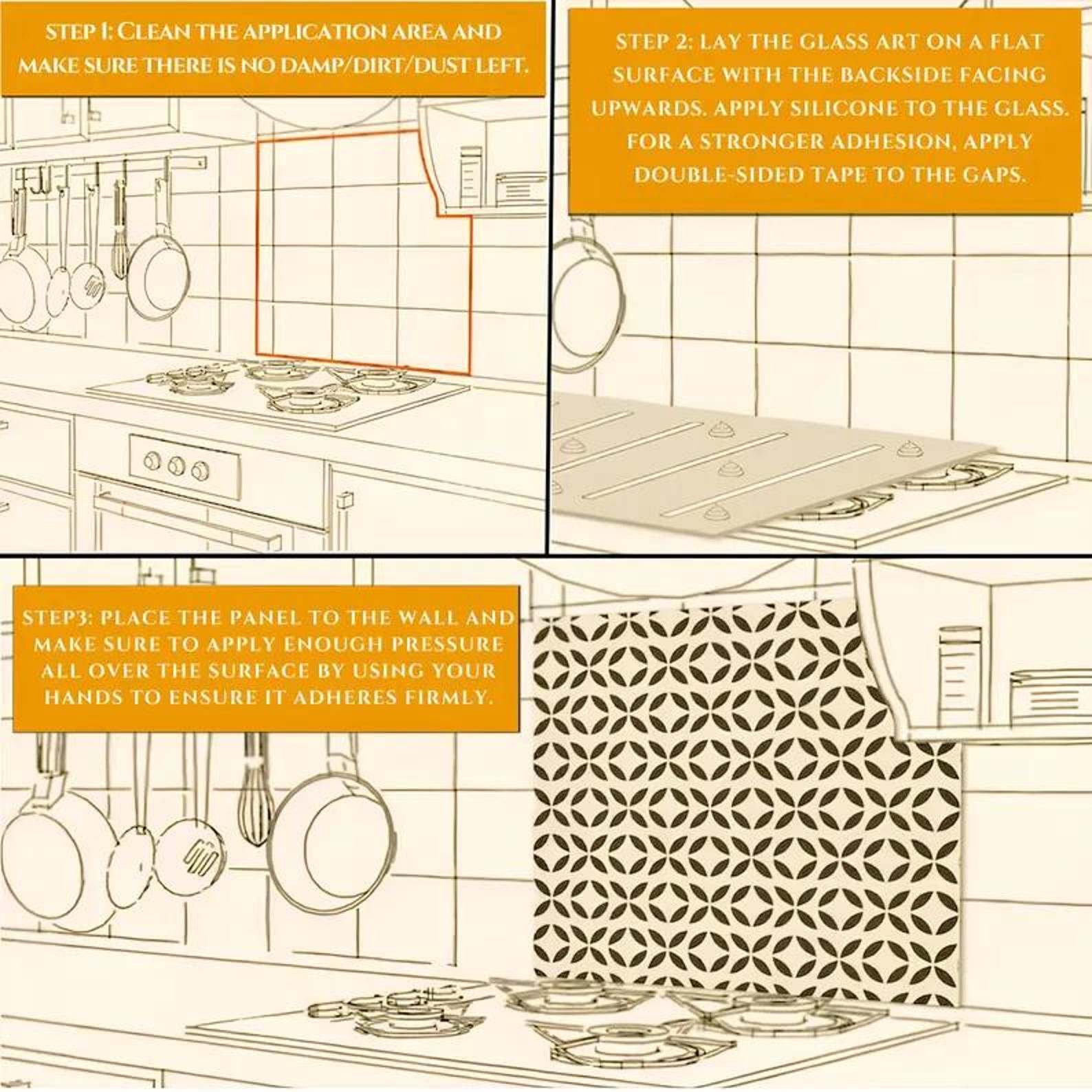 A Deer Kitchen Backsplash, Tempered Glass Backsplash Behind Stove ...