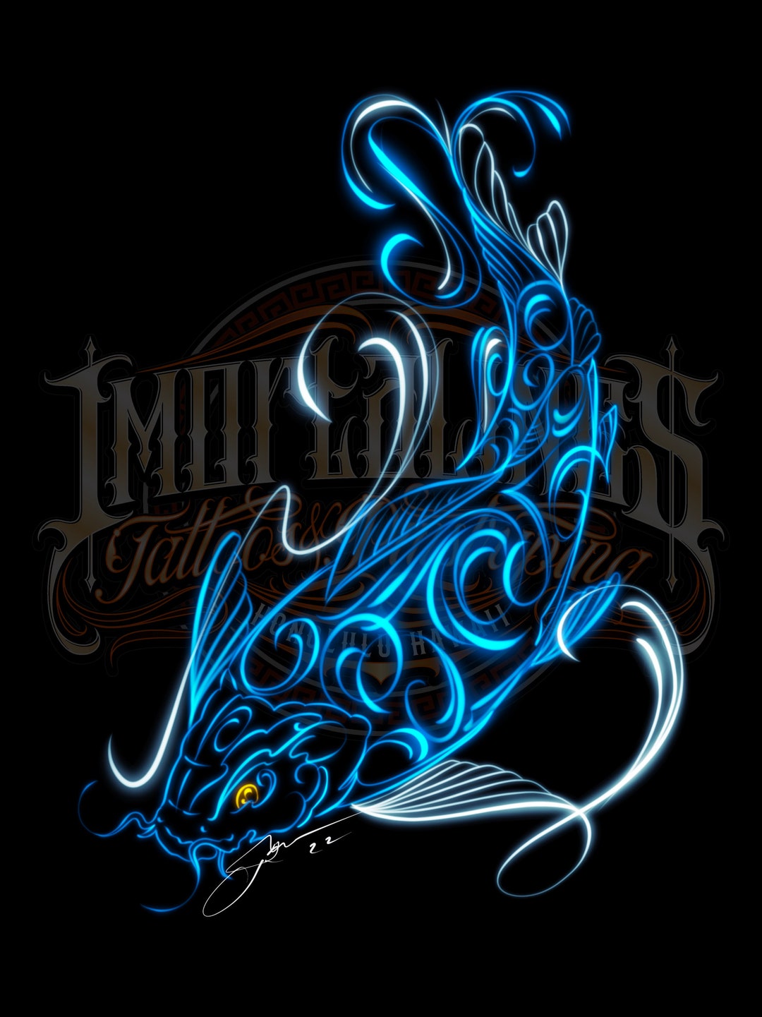 Japanese Pinstripe Koi Fish - Etsy