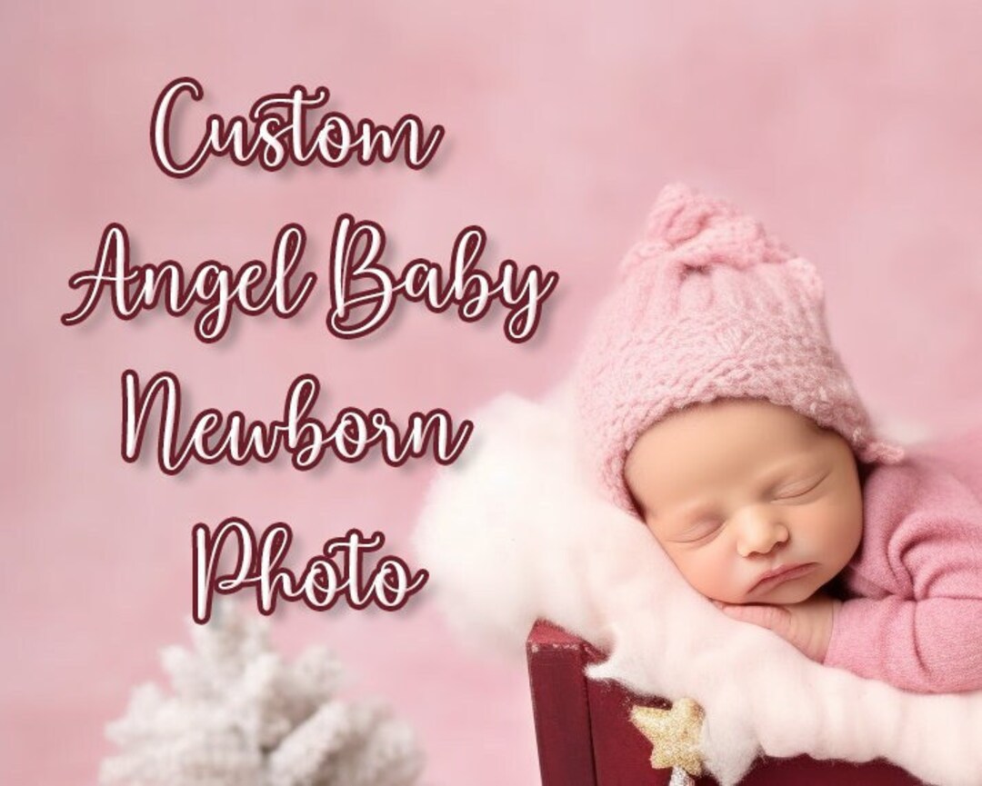 Custom Angel Baby Newborn Photo Personalized Child Loss Keepsake ...