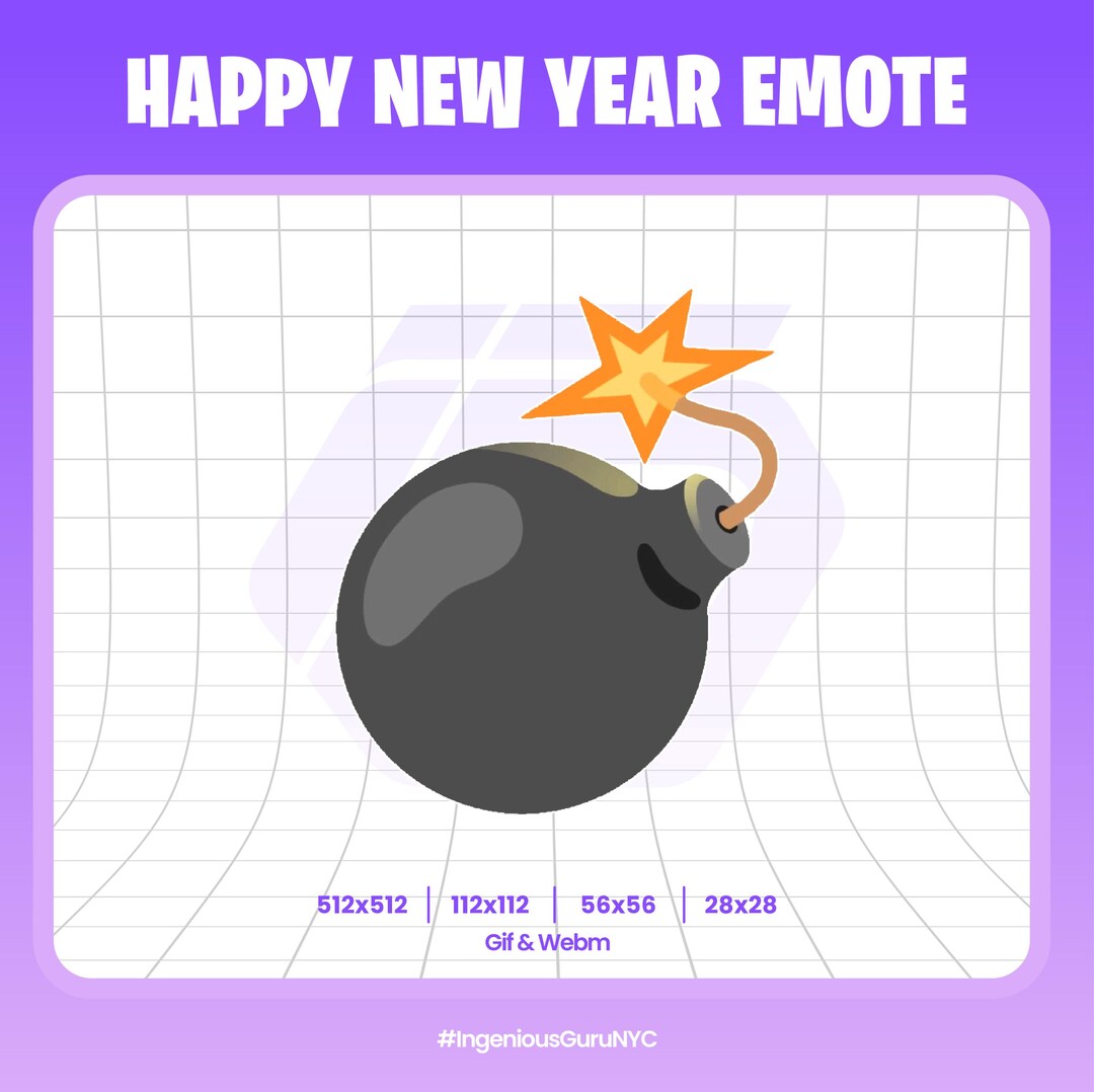 New Year Emote 2026 Animated | Happy New Year Explosion Emote | Twitch ...