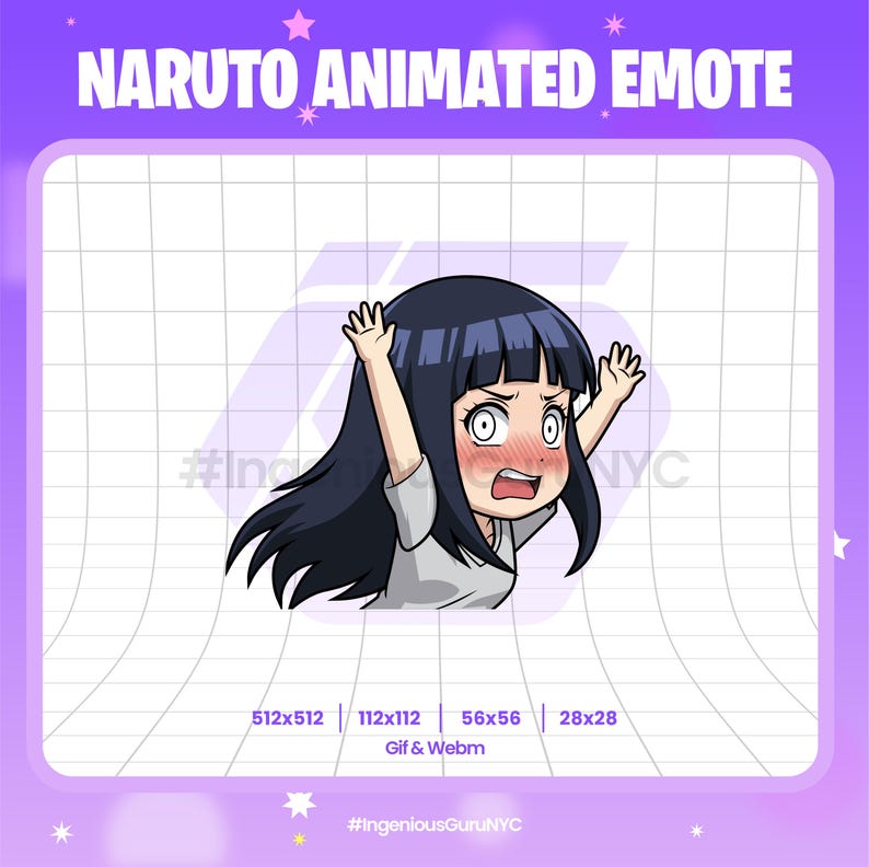 Emote de anime animado | Chibi perseguindo PNG | Emote animado kawaii ...