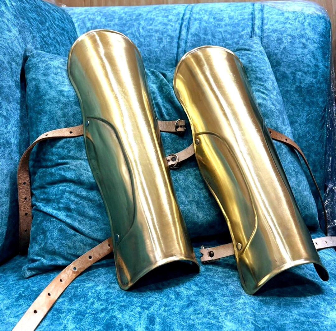 Medieval Gothic Pair Legs Guard Knight Leg Pair Greaves Armor Set ...