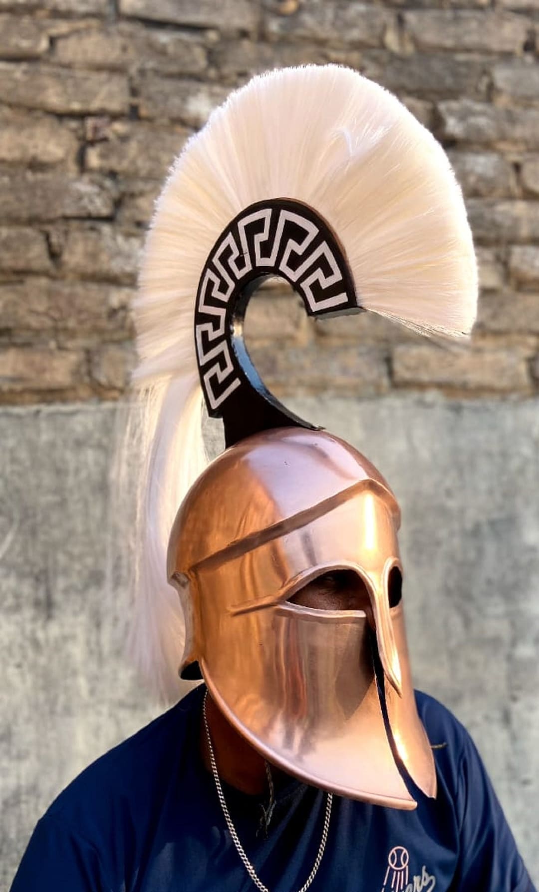 Handmade Greek Corinthian Helmet With Plume | 18GA SCA LARP Armor - Etsy