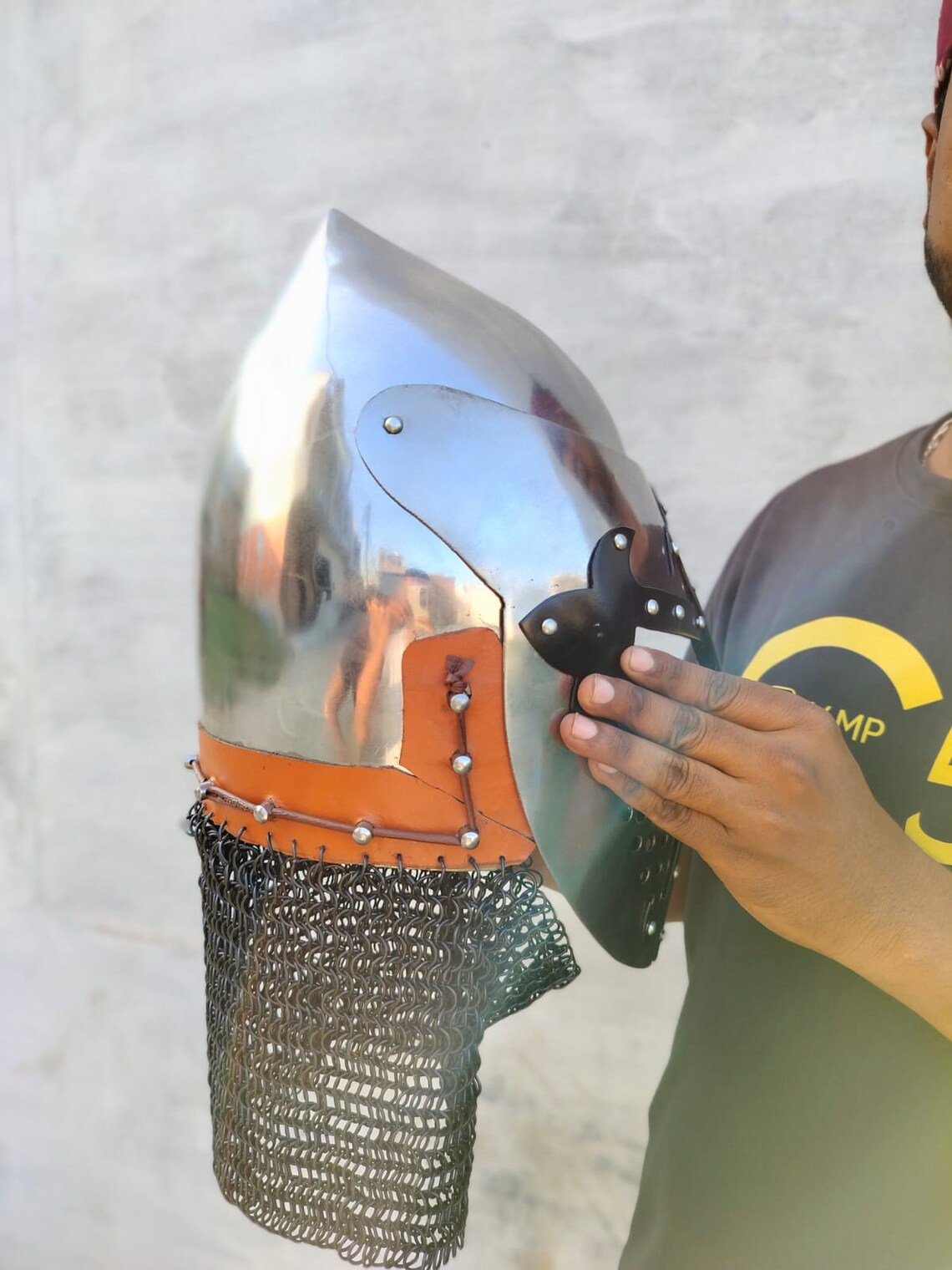 Medieval Viking Templar Chainmail Helmet ~ Knight Armor Larp Helmet ...