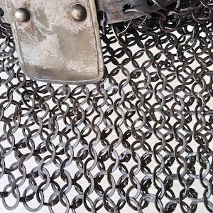 Halloween Viking Chainmail Helmet Medieval Maille Knight Riveted ...