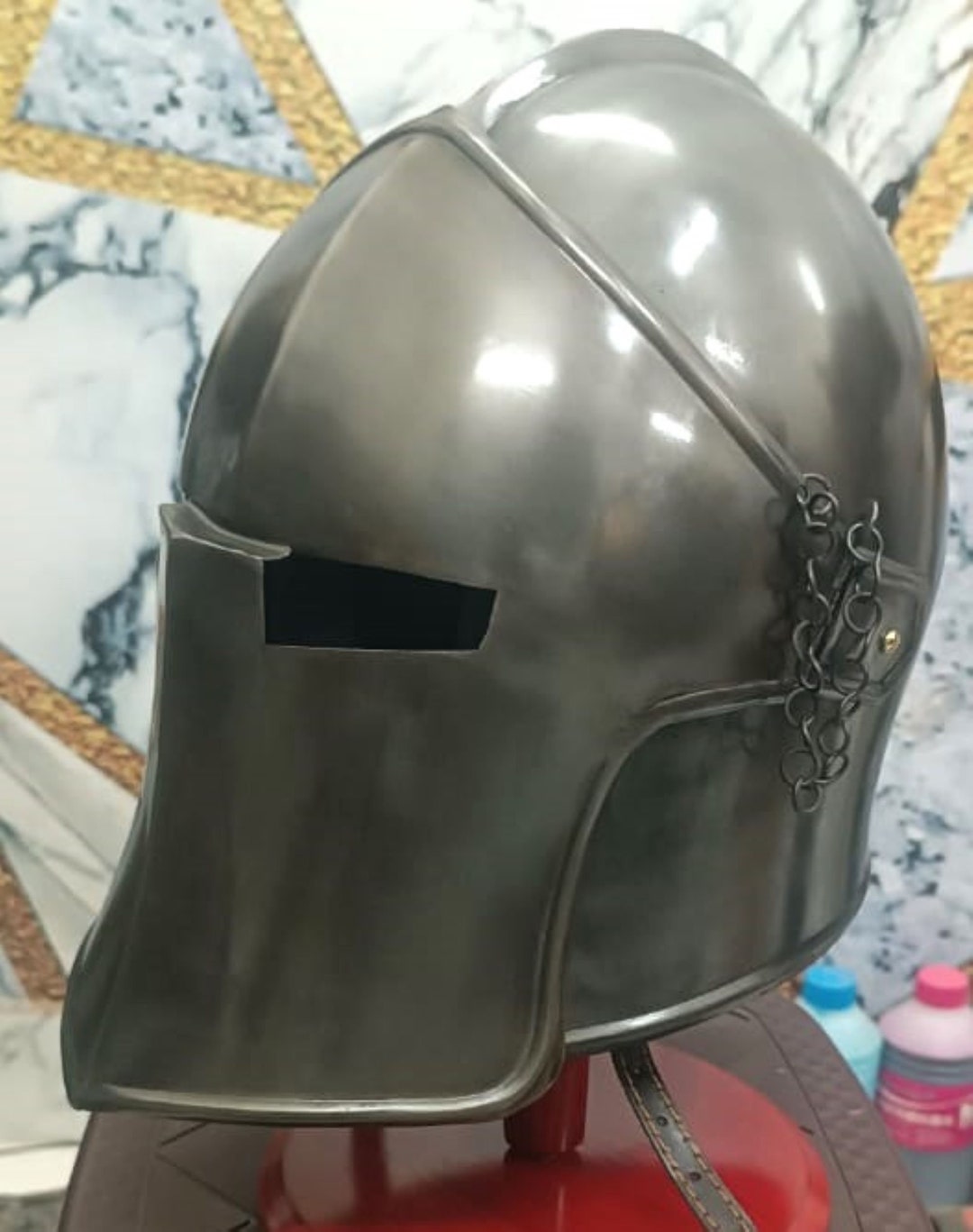 Medieval Barbuta Helmet Knight Armor Larp Gothic Visor Helmet With ...