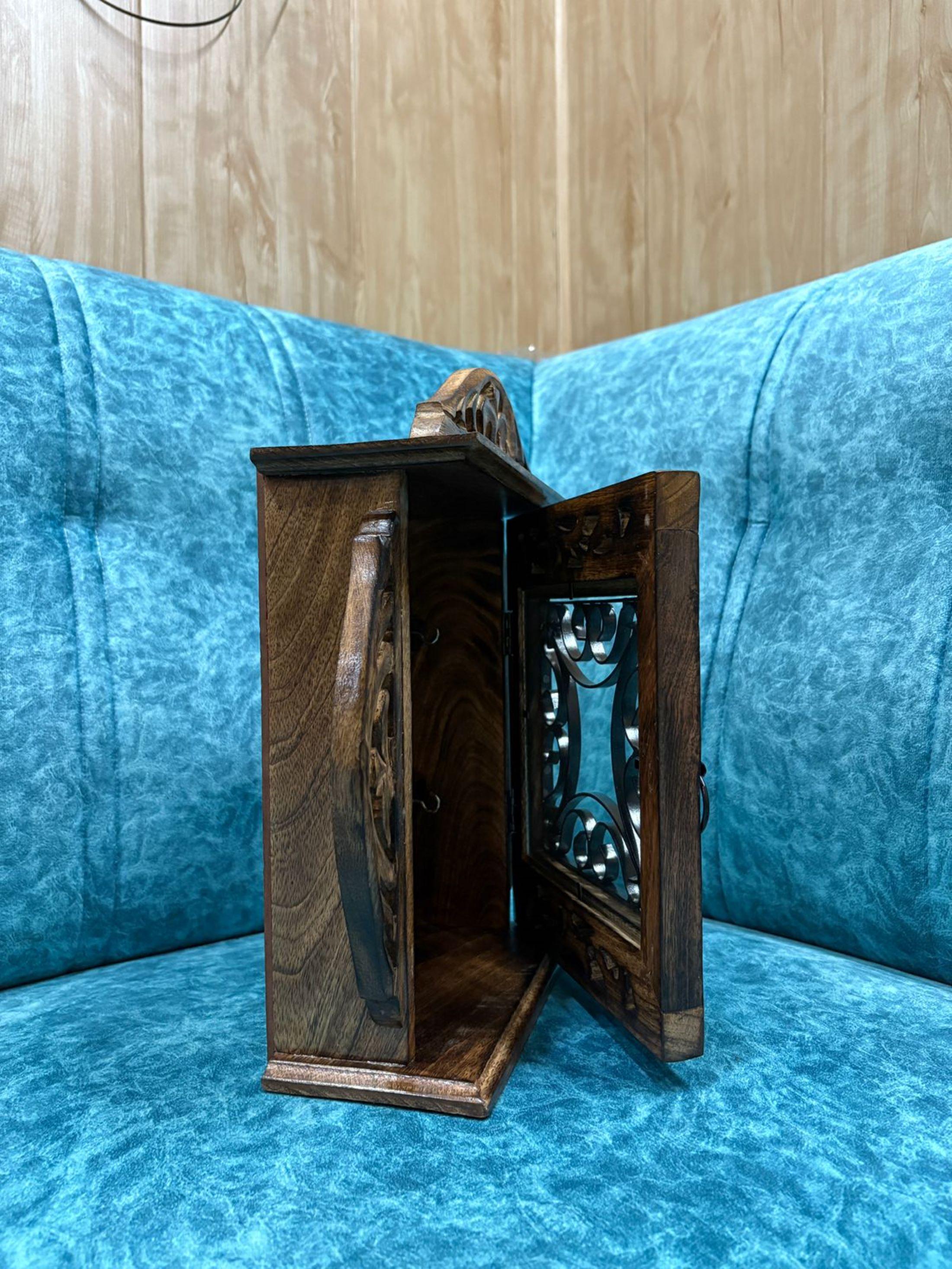 Antique Finish Key Storage Wooden Key Holder Key House/key Keeper/ Wall ...