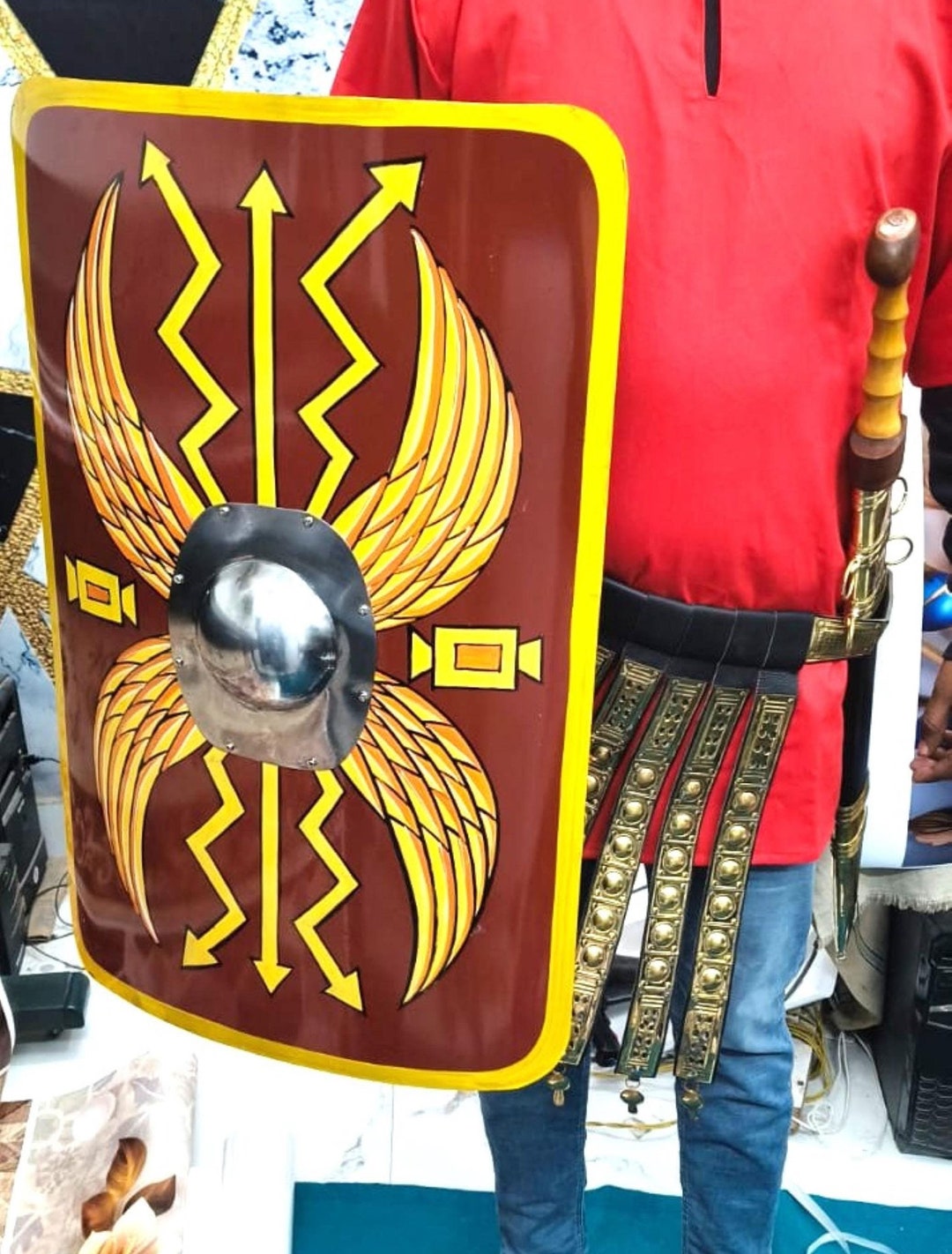 Medieval Roman Legion Shield Knight Crusader Armor Belt ~ Larp ...