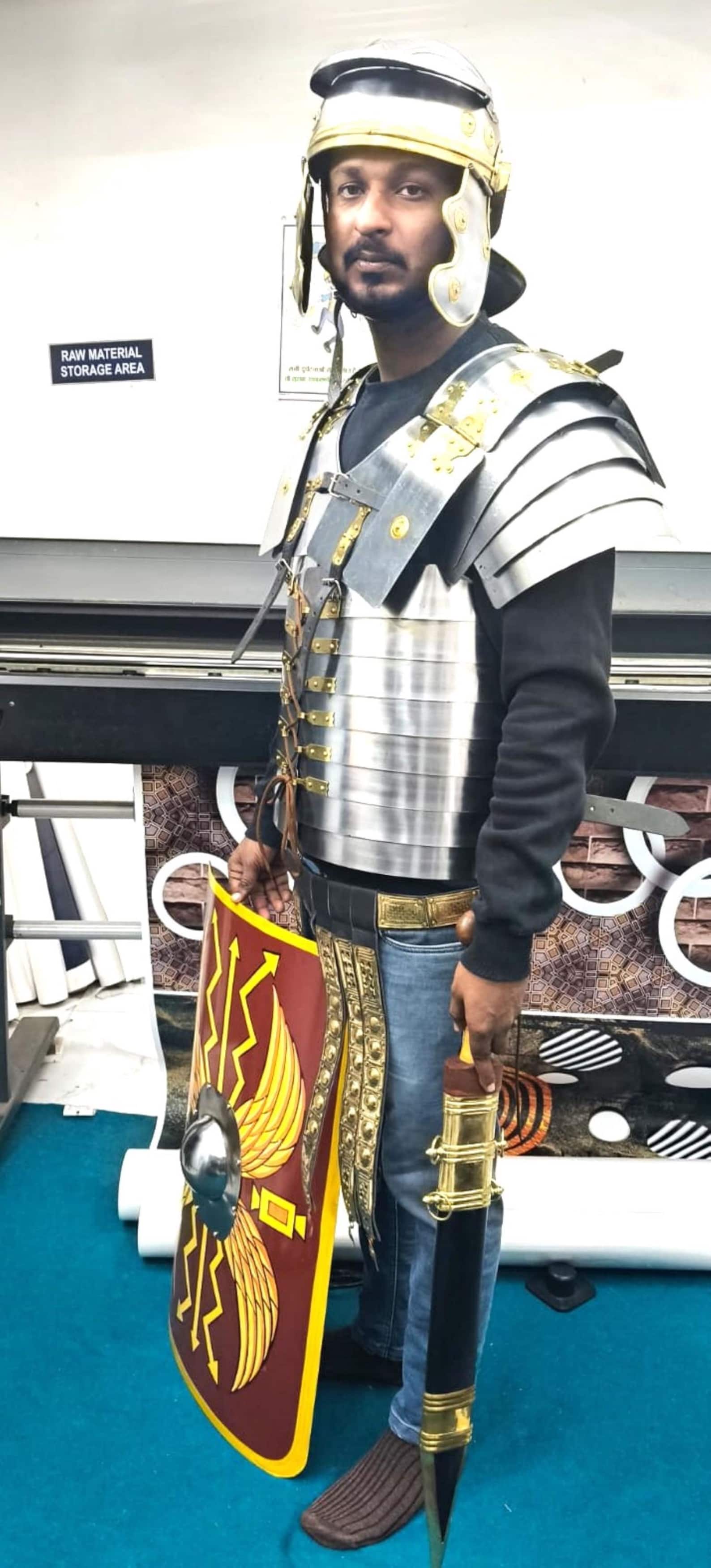 Medieval Knight Roman Armor Set~ Lorica Segmentata Attached Cingulum ...