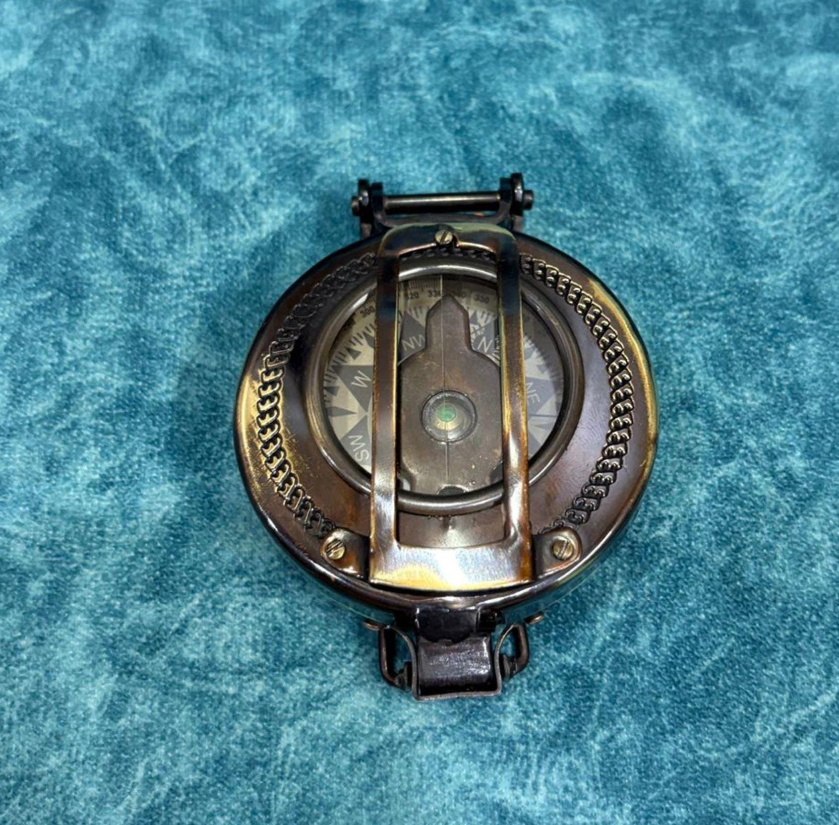 Antique Brass Military Compass Replica, WWII Nautical Decor - Etsy